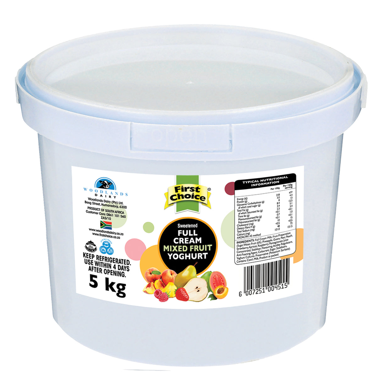 First Choice Fruit Flavours Yoghurt 5lt – Caterlink SA (Pty) Ltd