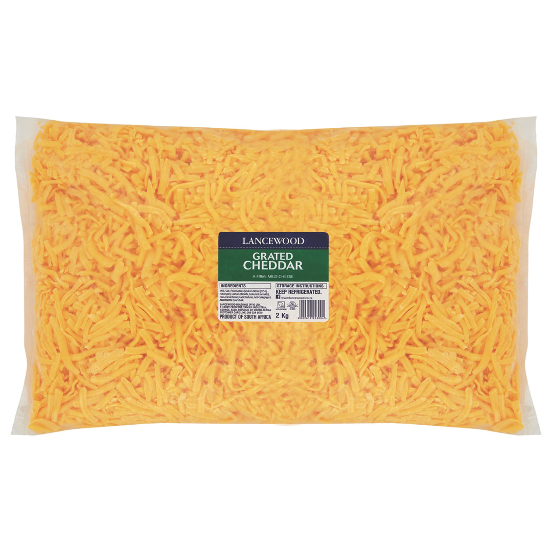 Lancewood Grated Cheddar Cheese 2kg – Caterlink SA